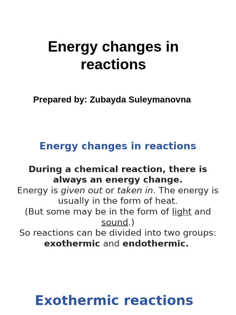 Energy Changes in Reactions 3 | PDF | Fuels | Chemical Reactions