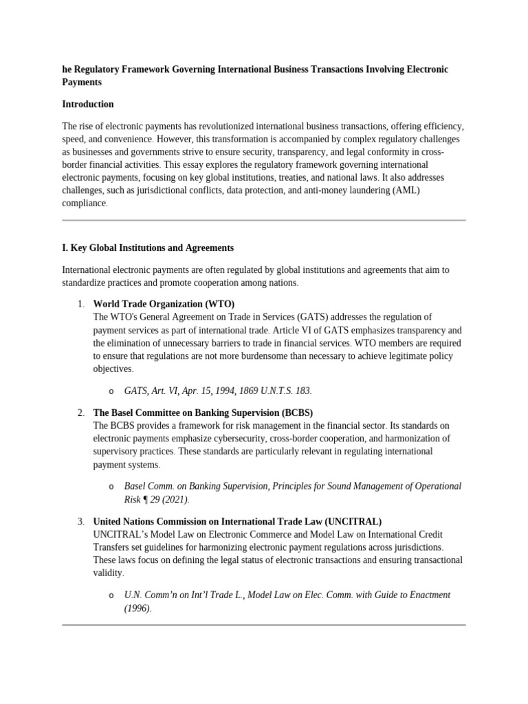 International Business Transaction Law | PDF | Regulatory Compliance | Business