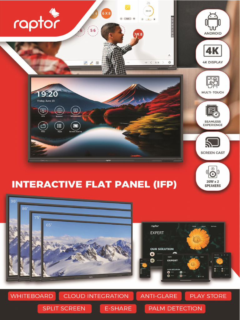 Raptor Smart Board Specifications | PDF | Wi Fi | Display Technology