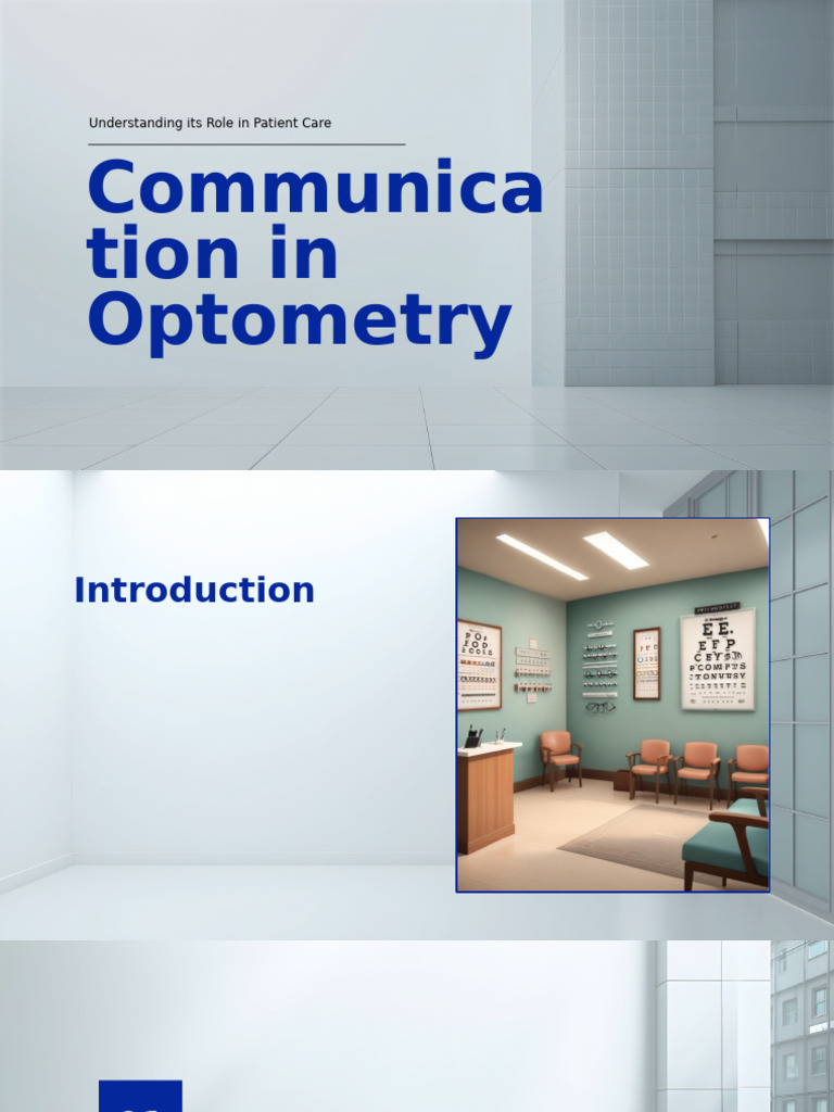 Communication in Optometry | PDF | Communication | Nonverbal Communication