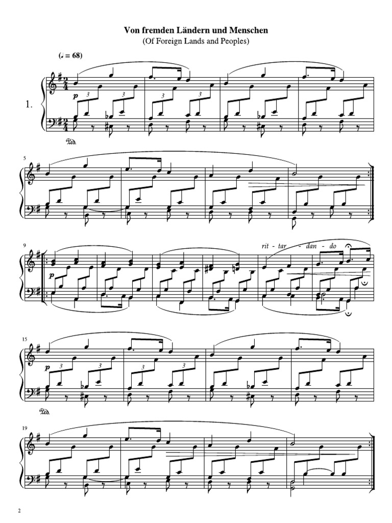 Schumann - Kinderszenen Op. 15 No. 1 (Of Foreign Lands and People) | PDF