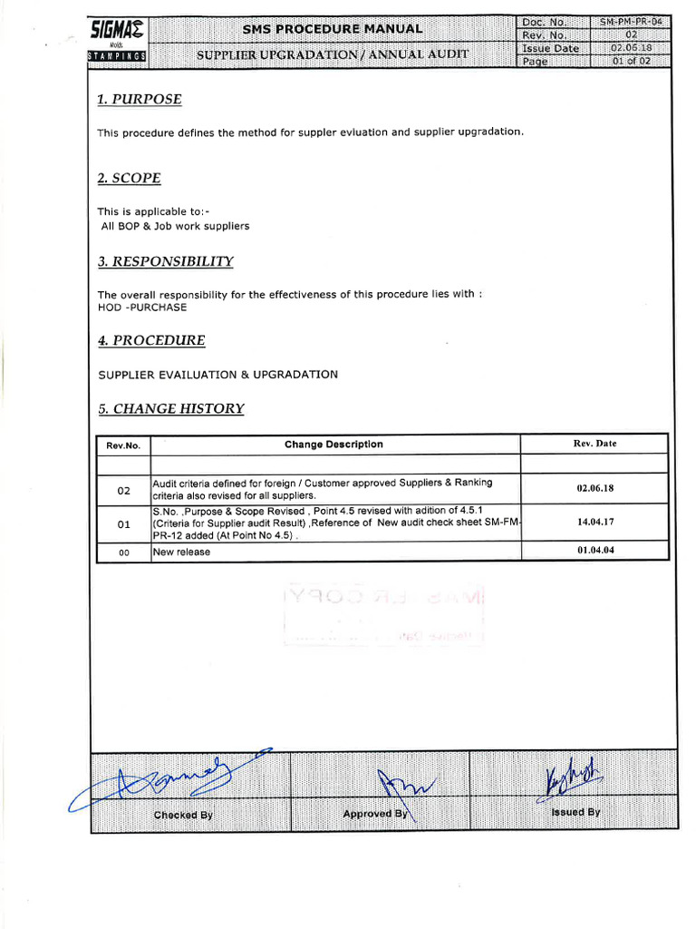 Supplier Upgradation | PDF