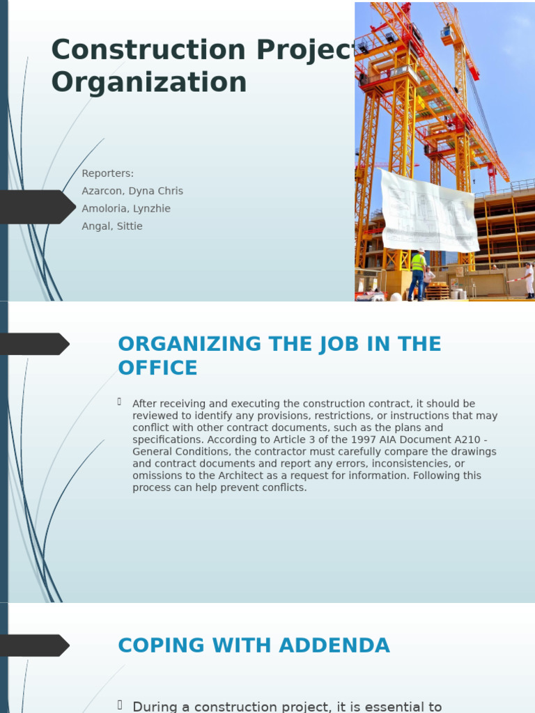 Construction-Project-Organization (1) | PDF | Specification (Technical ...
