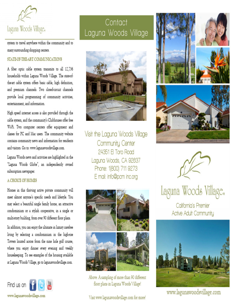 Laguna Woods Village Brochure 2015 | PDF | Cable Television