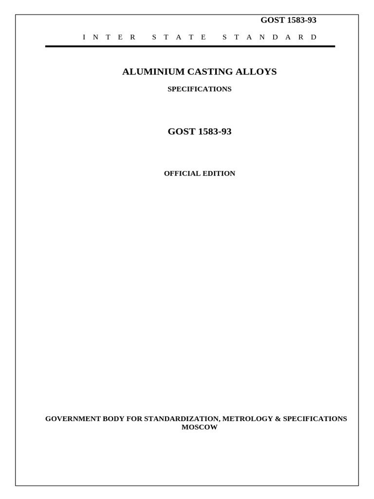 4.1.GOST 1583-93 Page 1 To 18 | PDF | Alloy | Metals