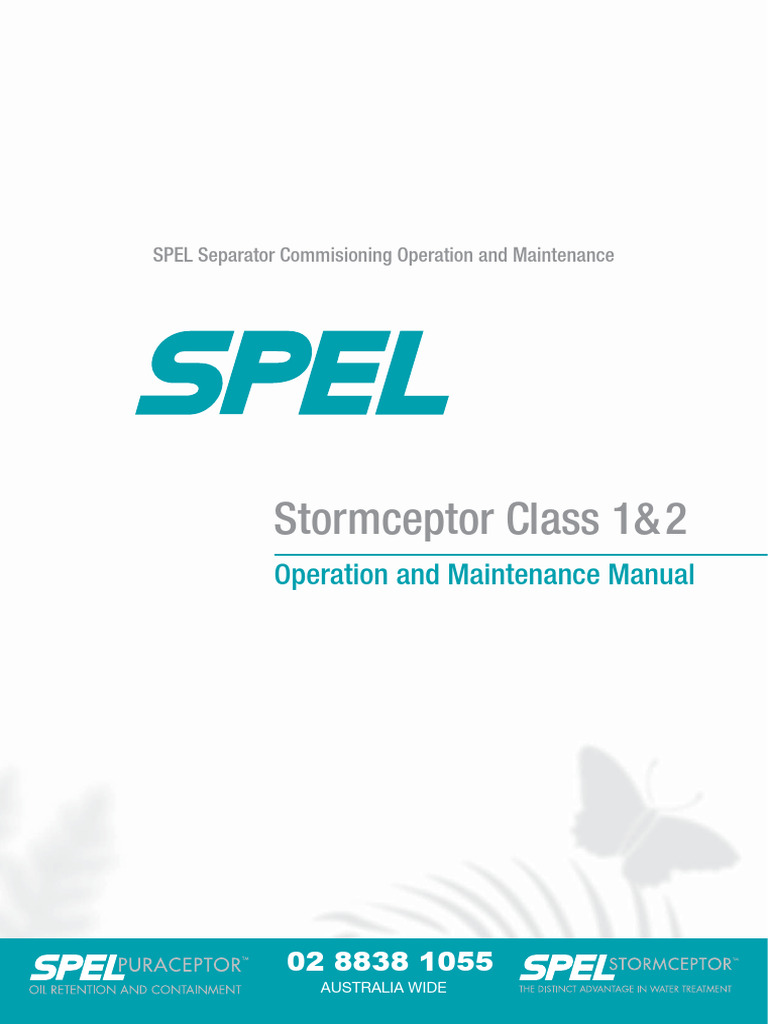 SPEL Stormceptor Operation & Maintenance Guide | PDF | Occupational ...