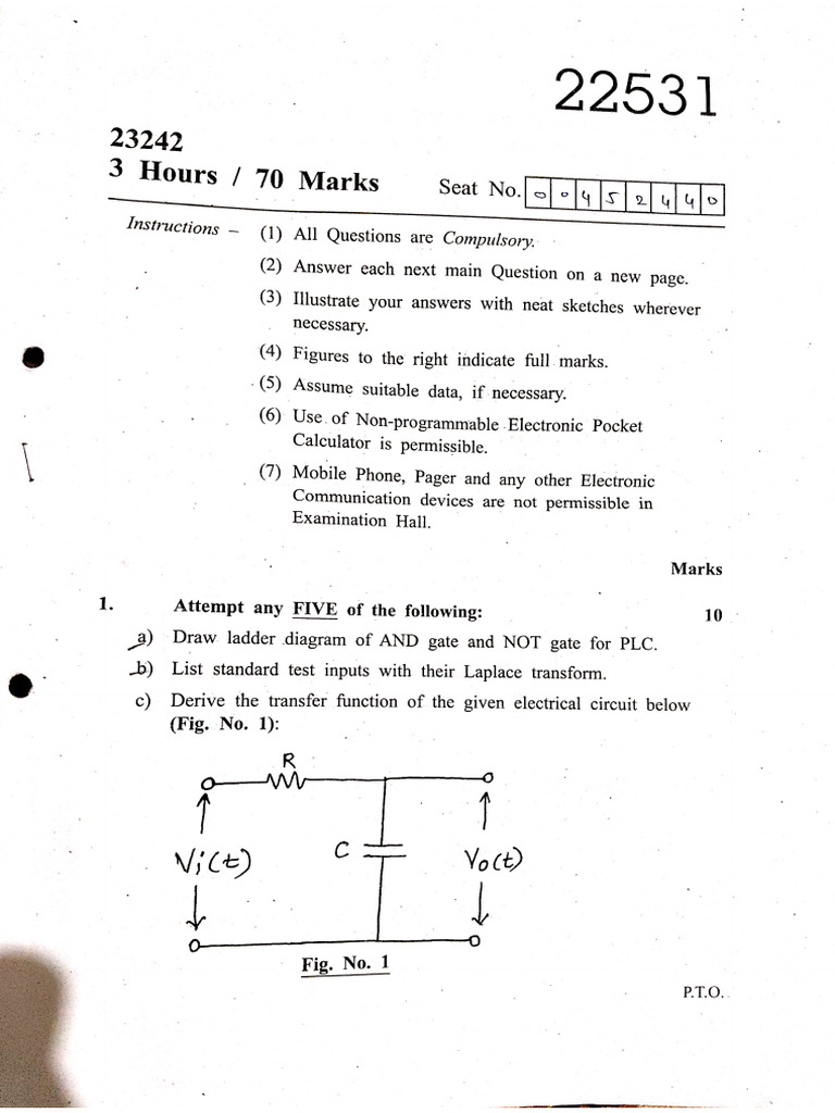 s-24 Question Paper | PDF