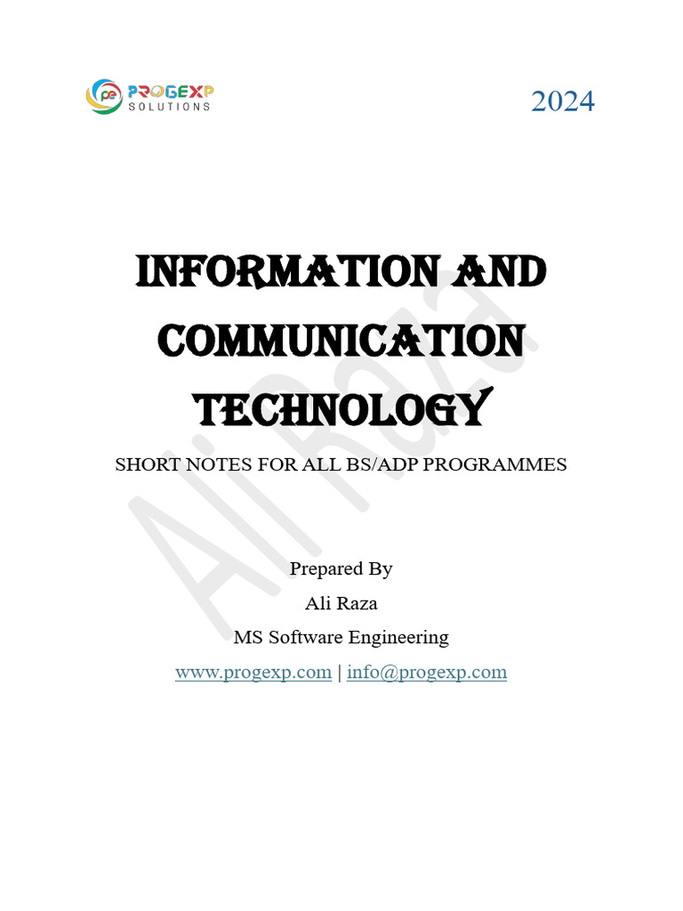 Ict - Course | PDF | Computer Data Storage | Operating System
