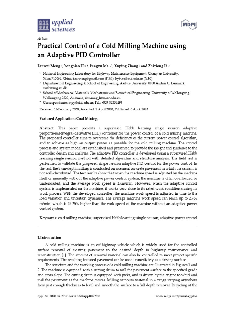 Practical_Control_of_a_Cold_Milling_Machine_using_ | PDF | Control ...