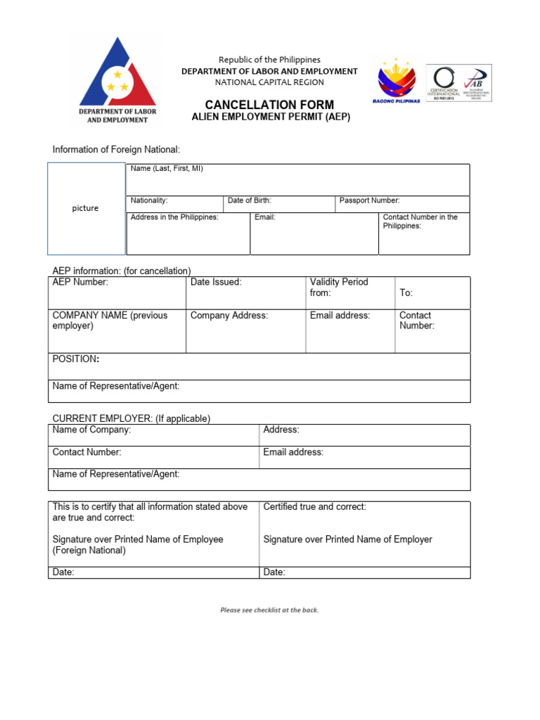 PM-NCR-03.01-F.13A and F.13B-R.01 - AEP Cancellation Form | PDF ...