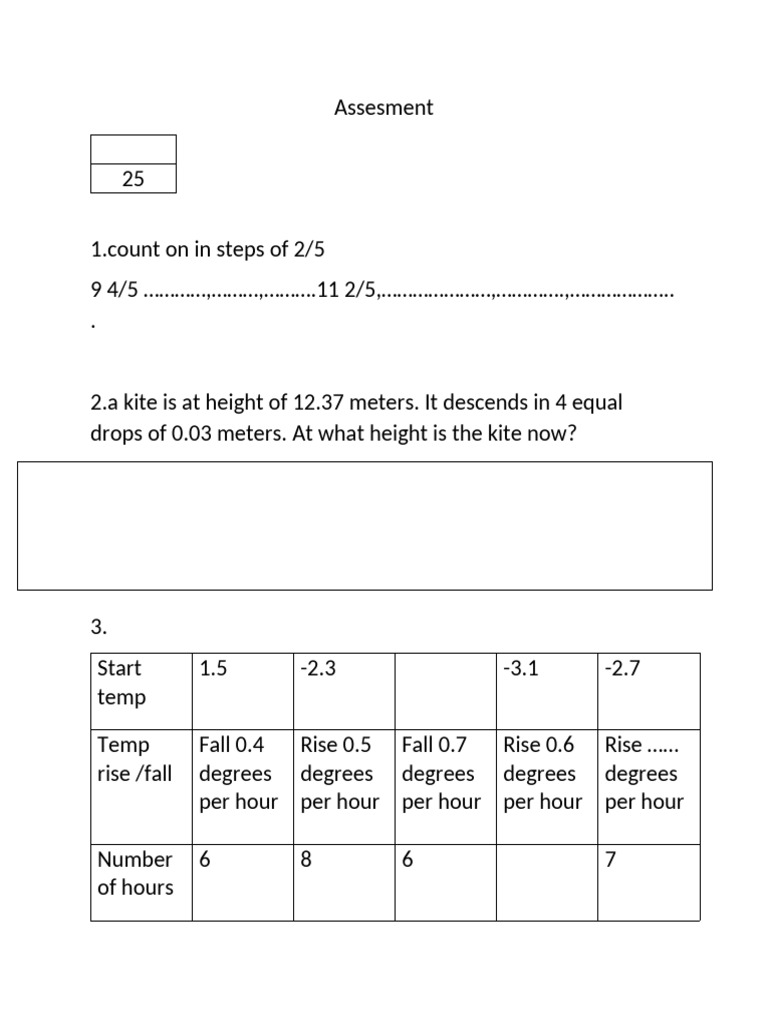Math Assesment | PDF