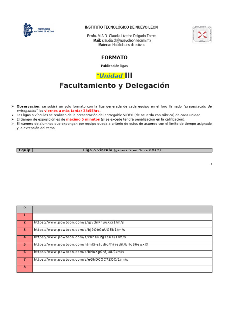 1. Formato Ligas - presentación entregables _944e075f6e90f0086c1092a16e982636 | PDF