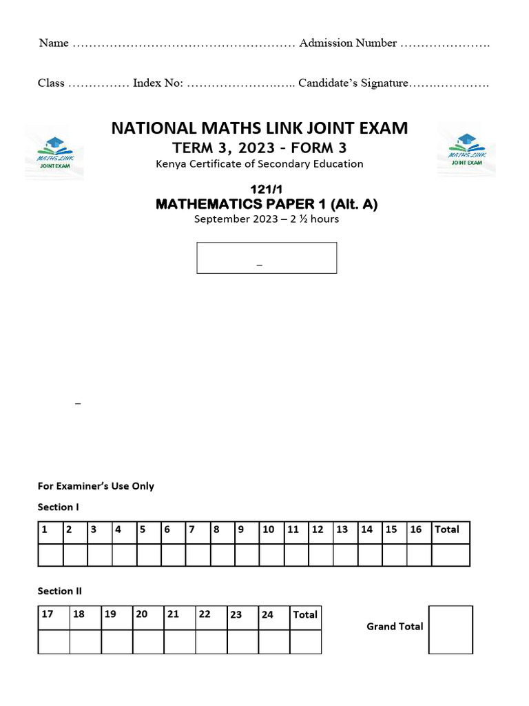 Form 3 Maths Link pp1 Tem 3 23-1 | PDF | Area | Significant Figures