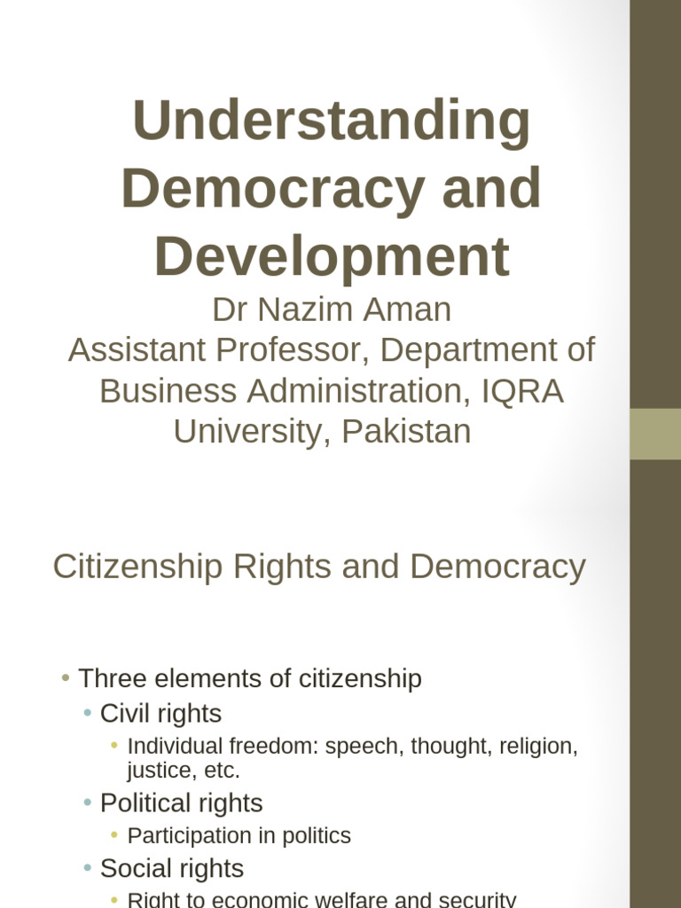 Democracy and Development | PDF | Democracy | Political Ideologies