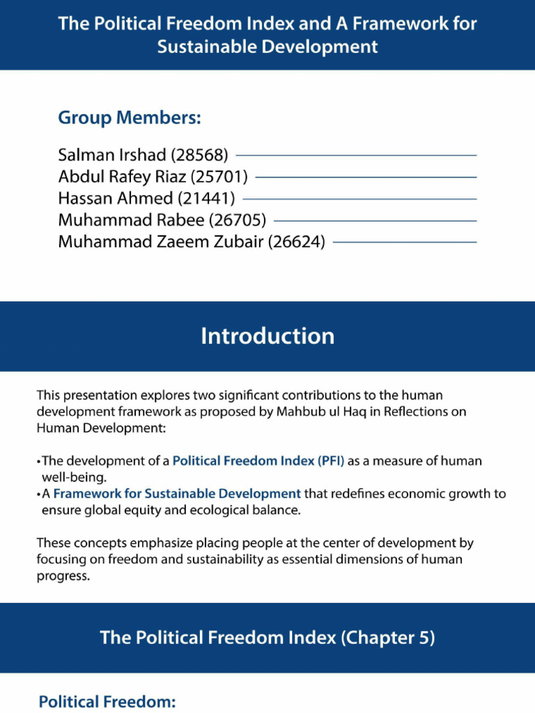 Political Freedom Index & Sustainable Development | PDF