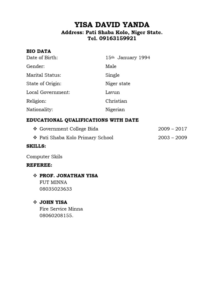 Yisa David Yanda | PDF