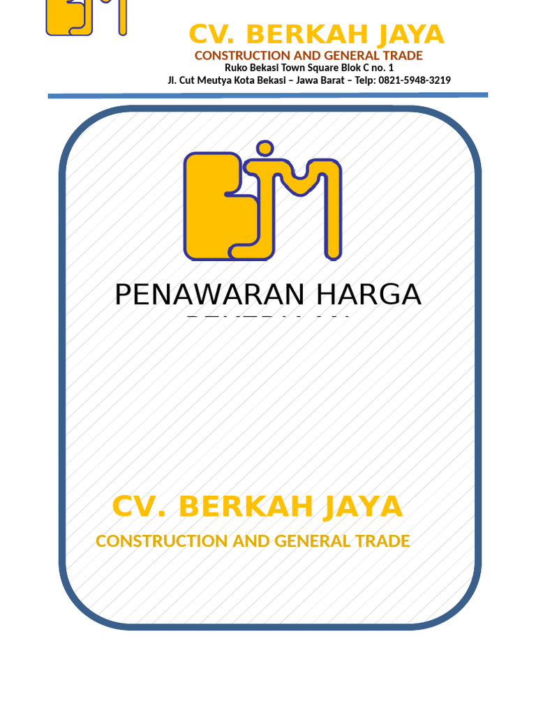 Penawaran Harga Renovasi Kamar Mandi Pt. Foseco Indonesia | PDF