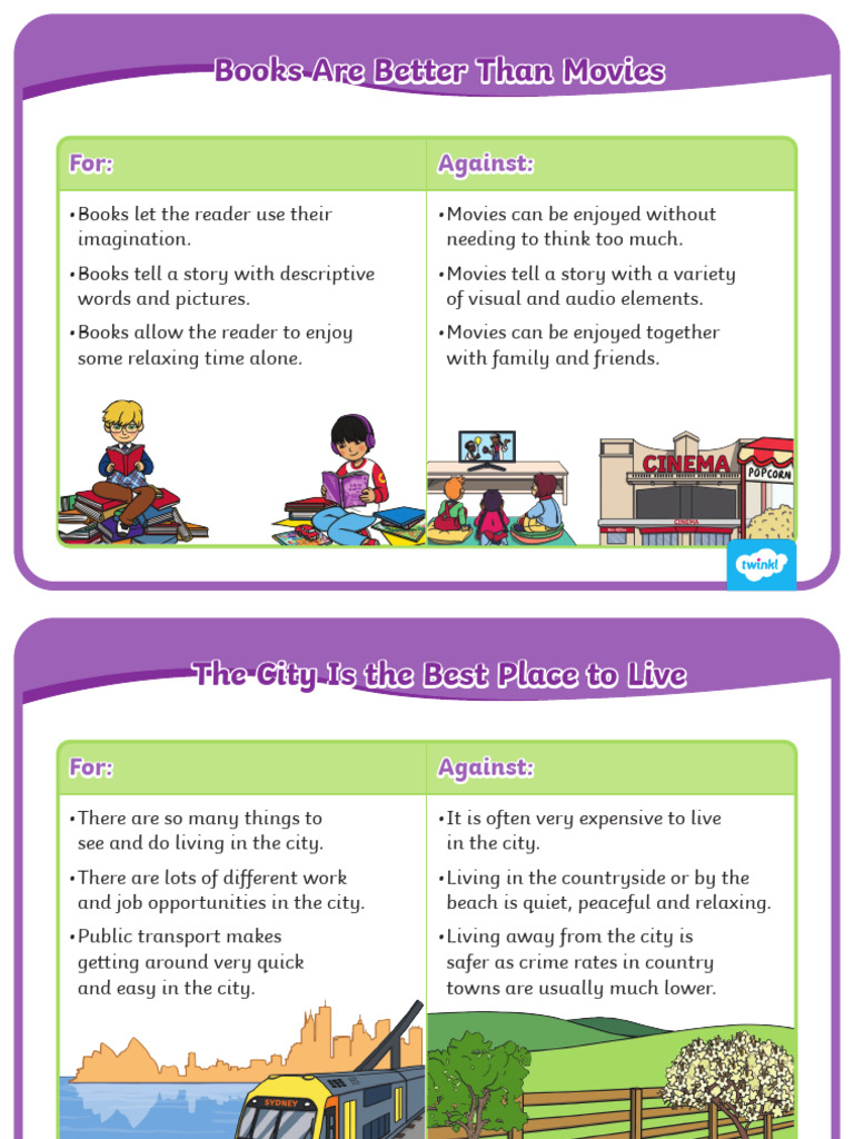 Au L 2549248 Persuasive Writing Prompts With Reasons For and Against ...