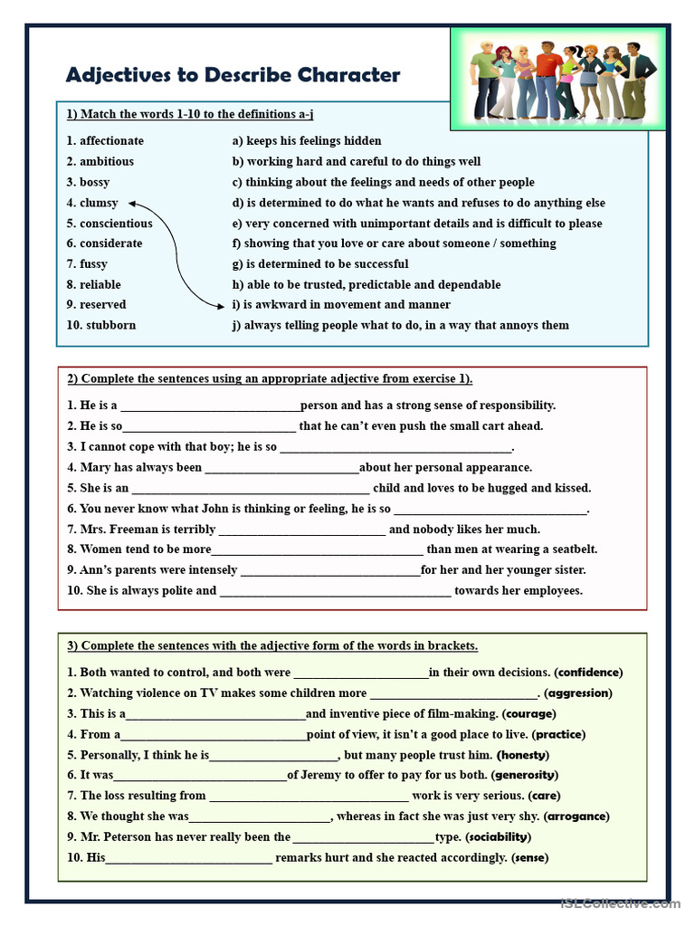 Adjectives for Character Description | PDF