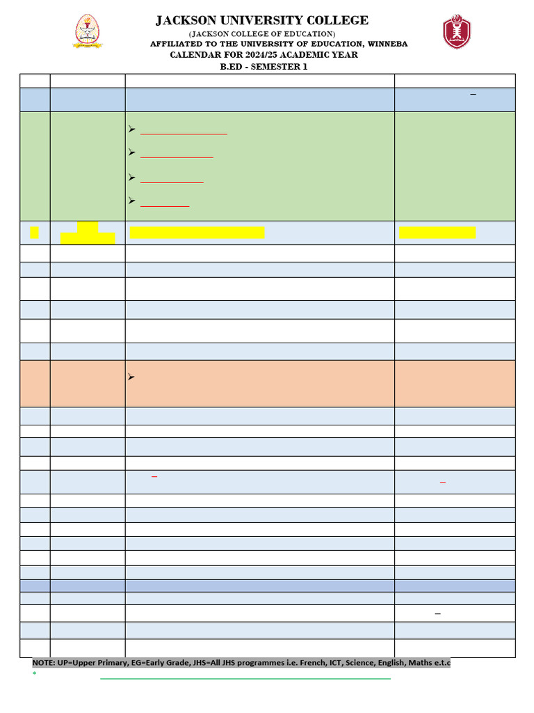 B.ed Sem-1 Calender 2025 | PDF | Academic Term | Schools