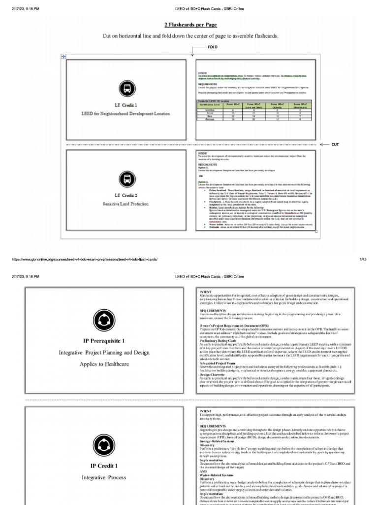 LEED AP BD-C Flash Cards | PDF