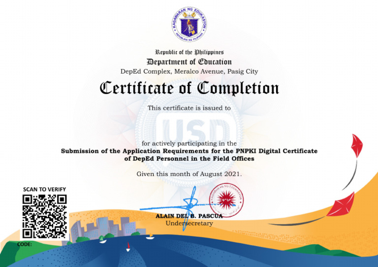 Certificate - of - Completion PNPKI | PDF