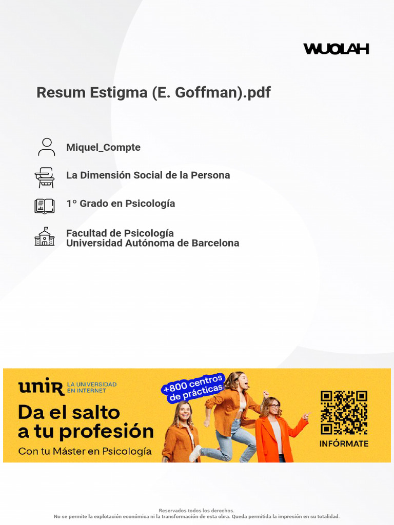 wuolah-free-Resum Estigma (E. Goffman) | PDF
