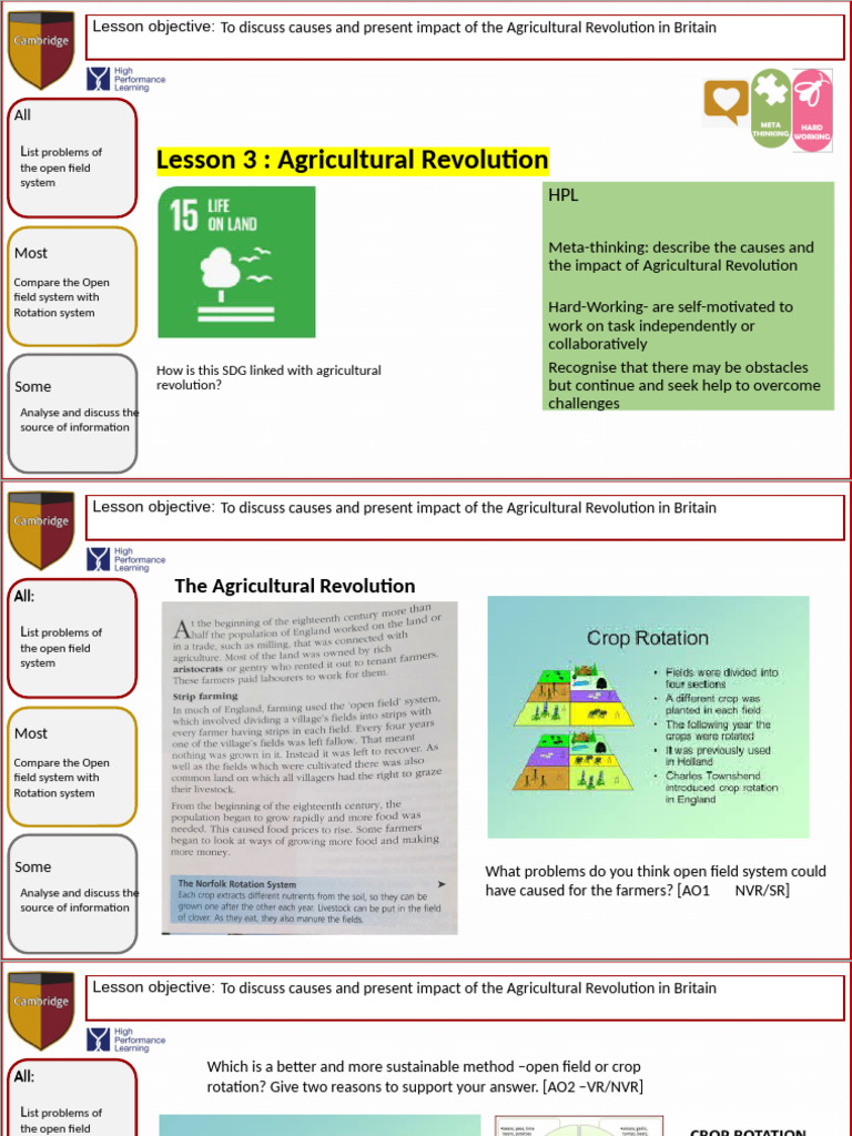 Causes and Impact of Agricultural Revolution | PDF | Crop Rotation ...