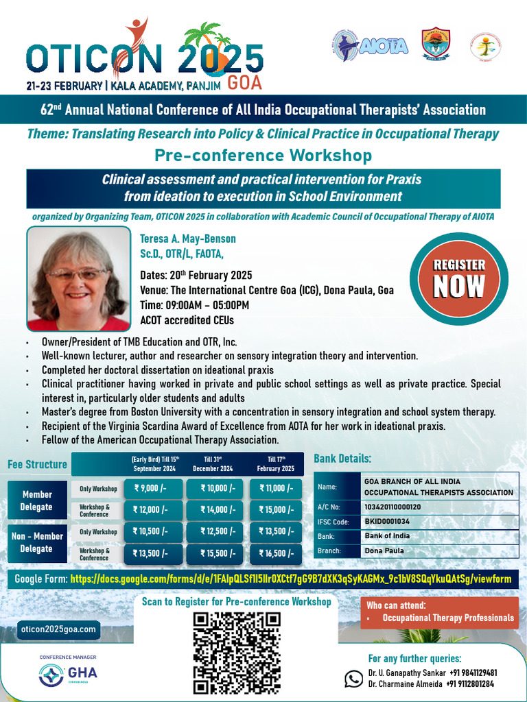 62nd Annual OT Conference in Goa | PDF | Occupational Therapy | Therapy
