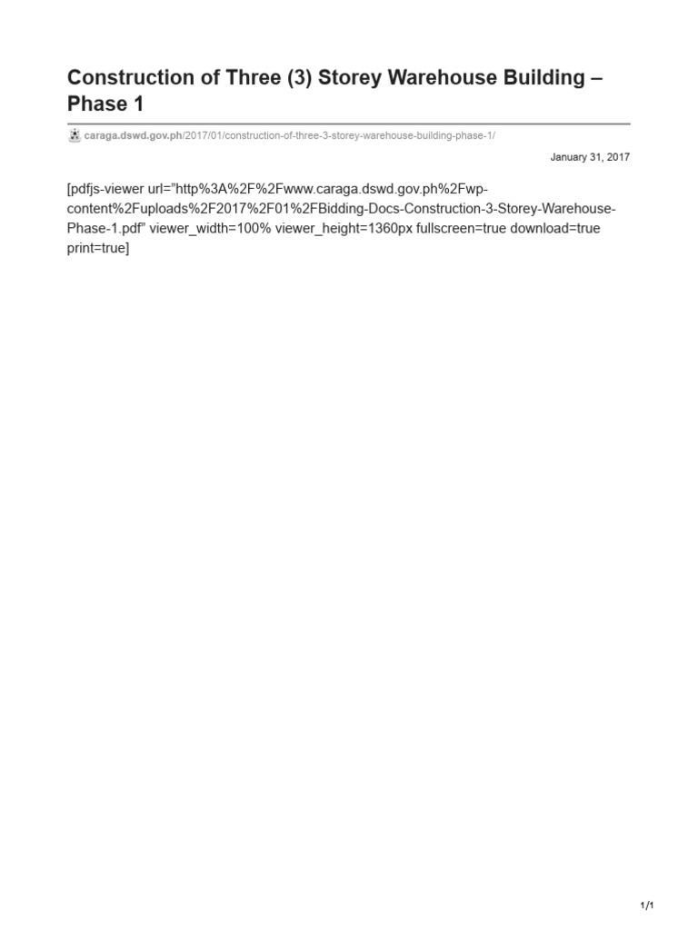 Caraga - Dswd.gov - Ph-Construction of Three 3 Storey Warehouse ...