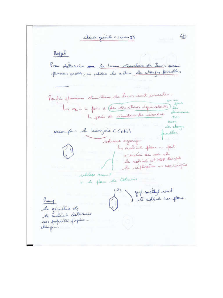 Notes de Cours 9 (Structure Moléculaire) - Chimie Générale | PDF