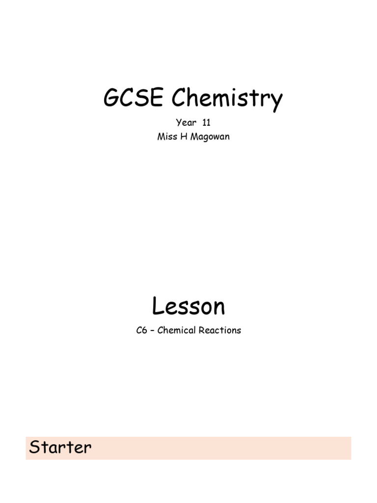 Rates of Reaction Revision | PDF | Reaction Rate | Chemical Reactions