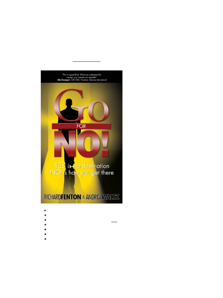 Go For No - Preview Chptrs - NWTimes | PDF