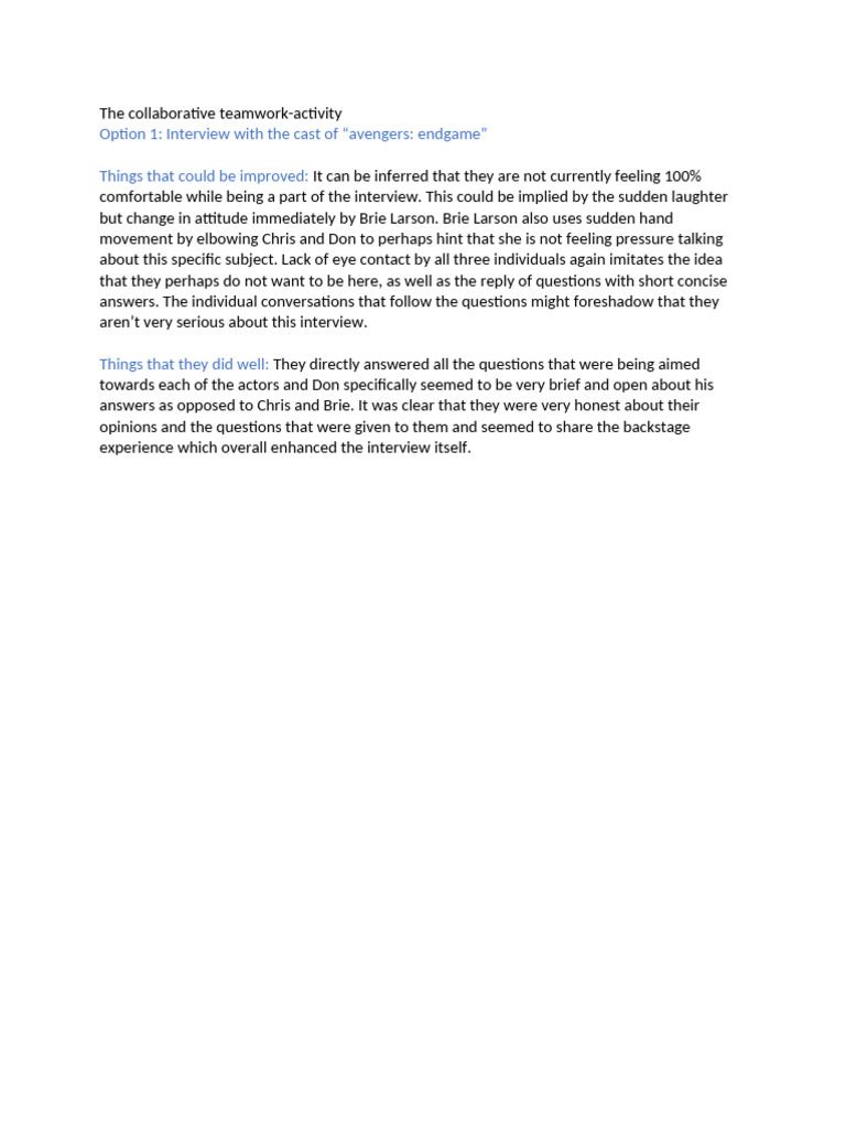 The Collaborative Teamwork | PDF