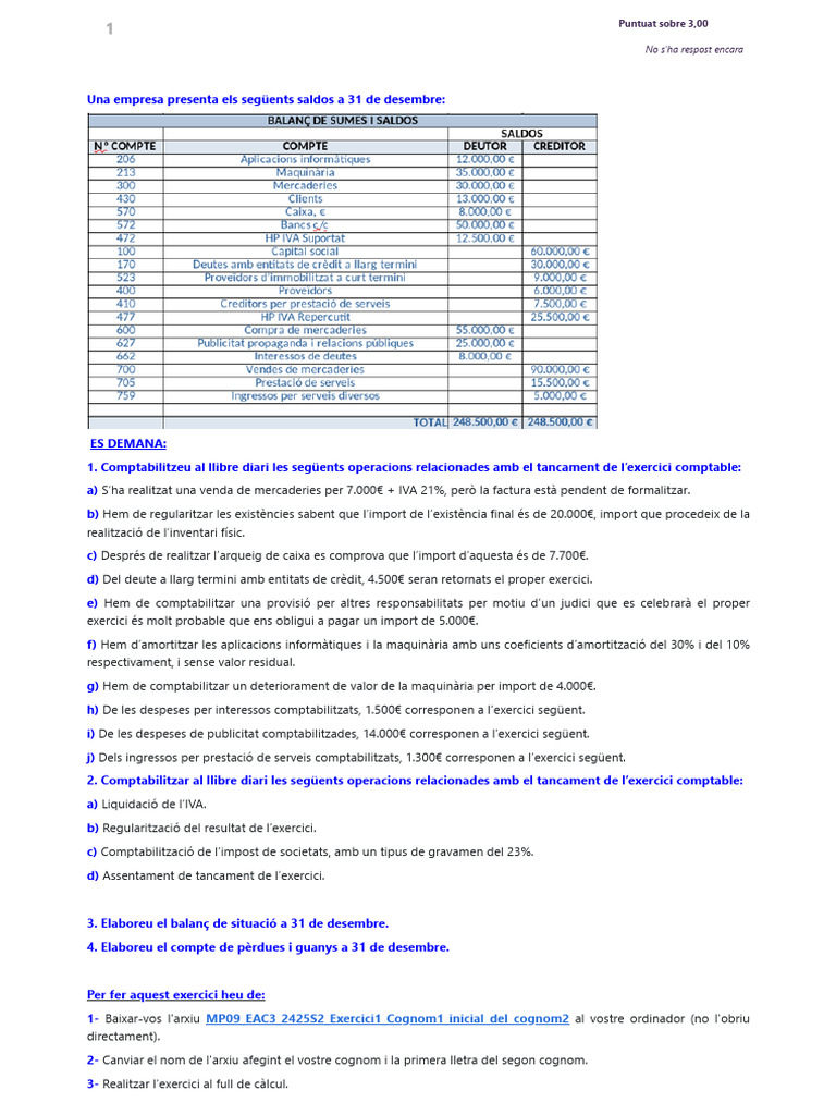 EAC3 - Pràctic (Pàgina 2 de 6) - IOC | PDF