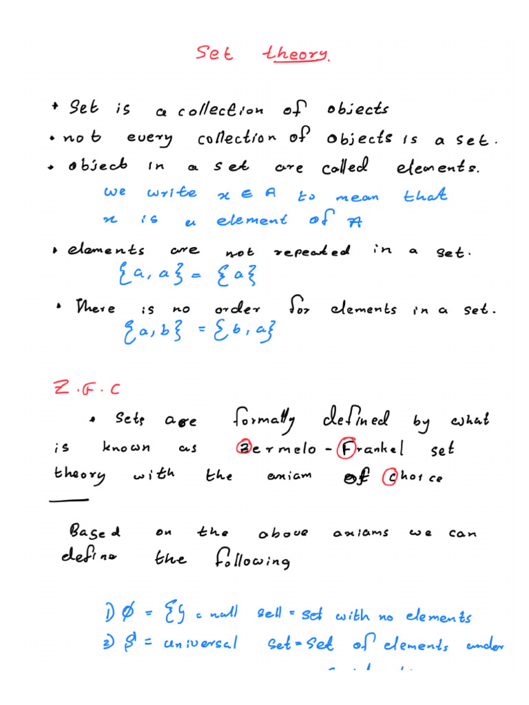 Set Theory. | PDF