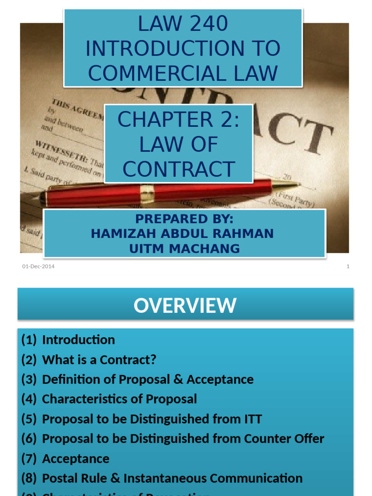 Topic 2 - Law of Contract - Slide 1 | PDF | Offer And Acceptance | Auction