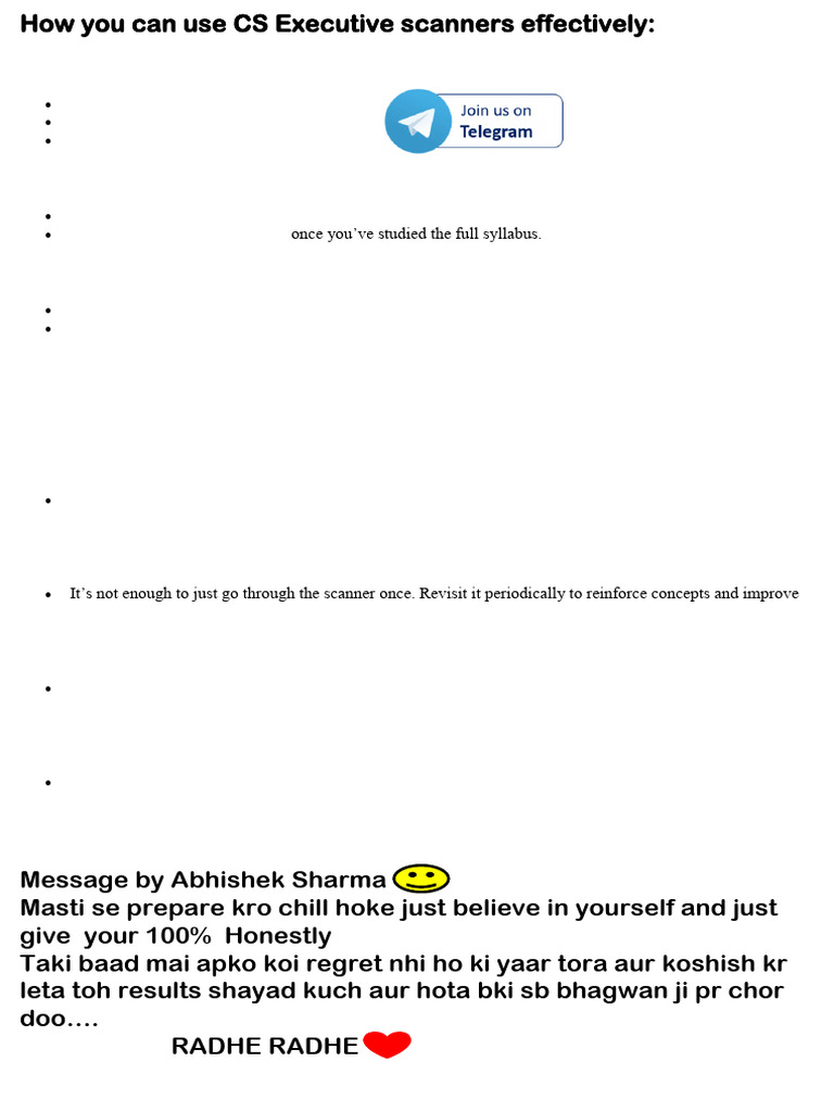 Latest Scanner Weightage CS EXE | PDF