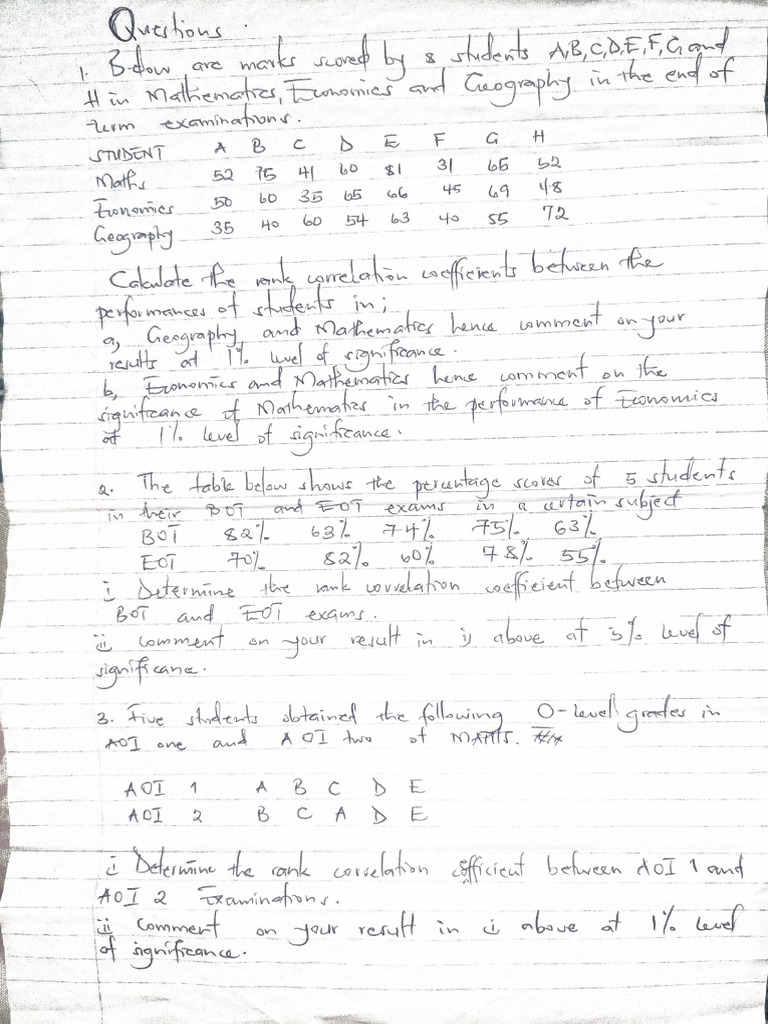 Math Statistics Assignment | PDF