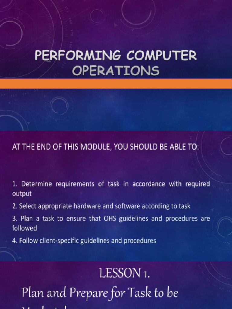 Perform Computer Operations | PDF