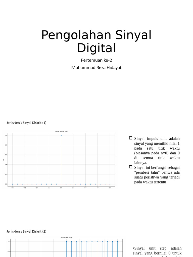 Jenis dan Manipulasi Sinyal Diskrit | PDF