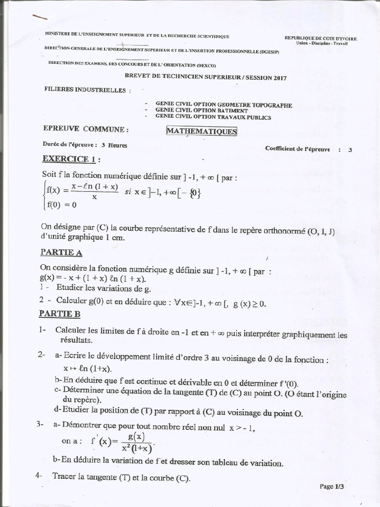 Maths-Bts 2017 | PDF