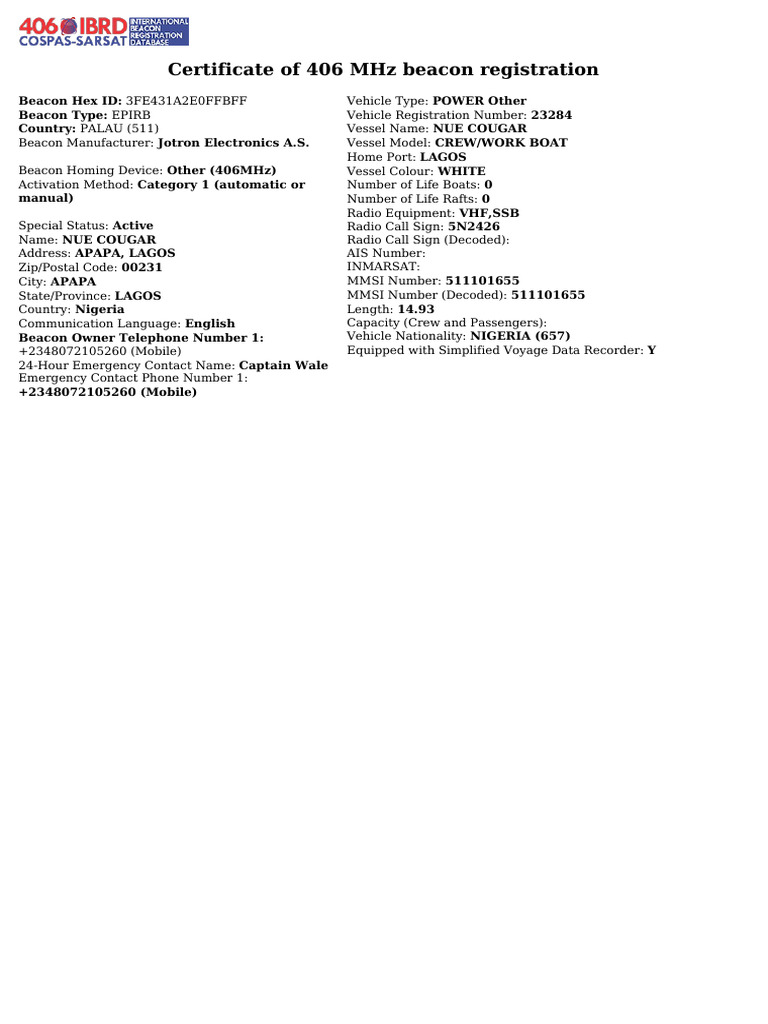 Beacon Certificate | PDF