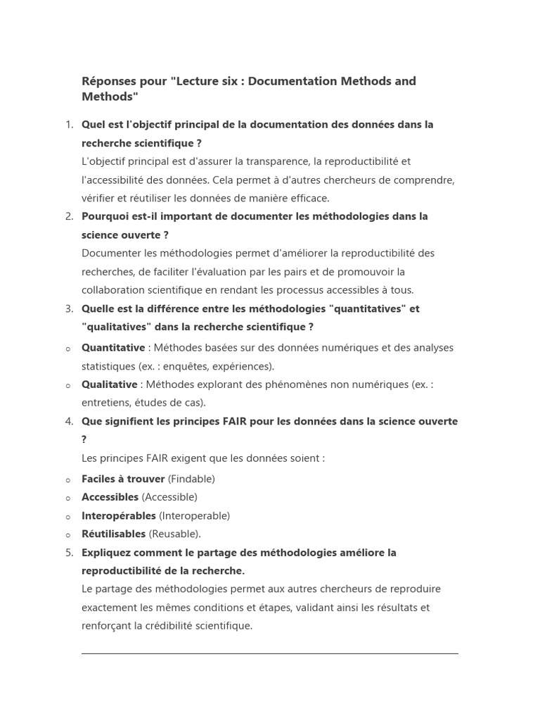 Méthodes de documentation en science ouverte | PDF | Recherche d ...
