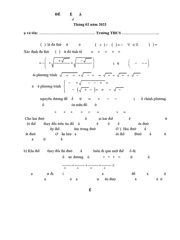 Đề luyện CT01 | PDF