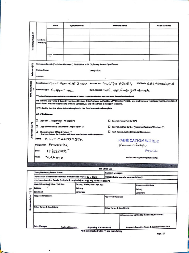 Bank Account Verification Form | PDF | Authentication | Access Control