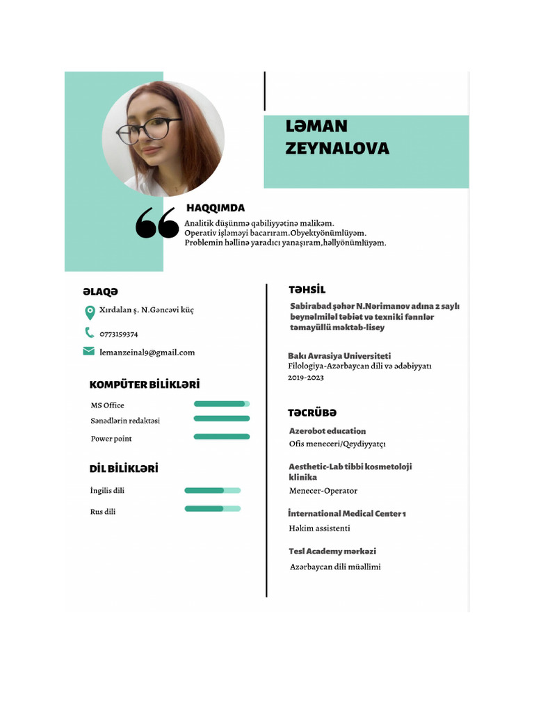 Tərcümeyi Hal | PDF