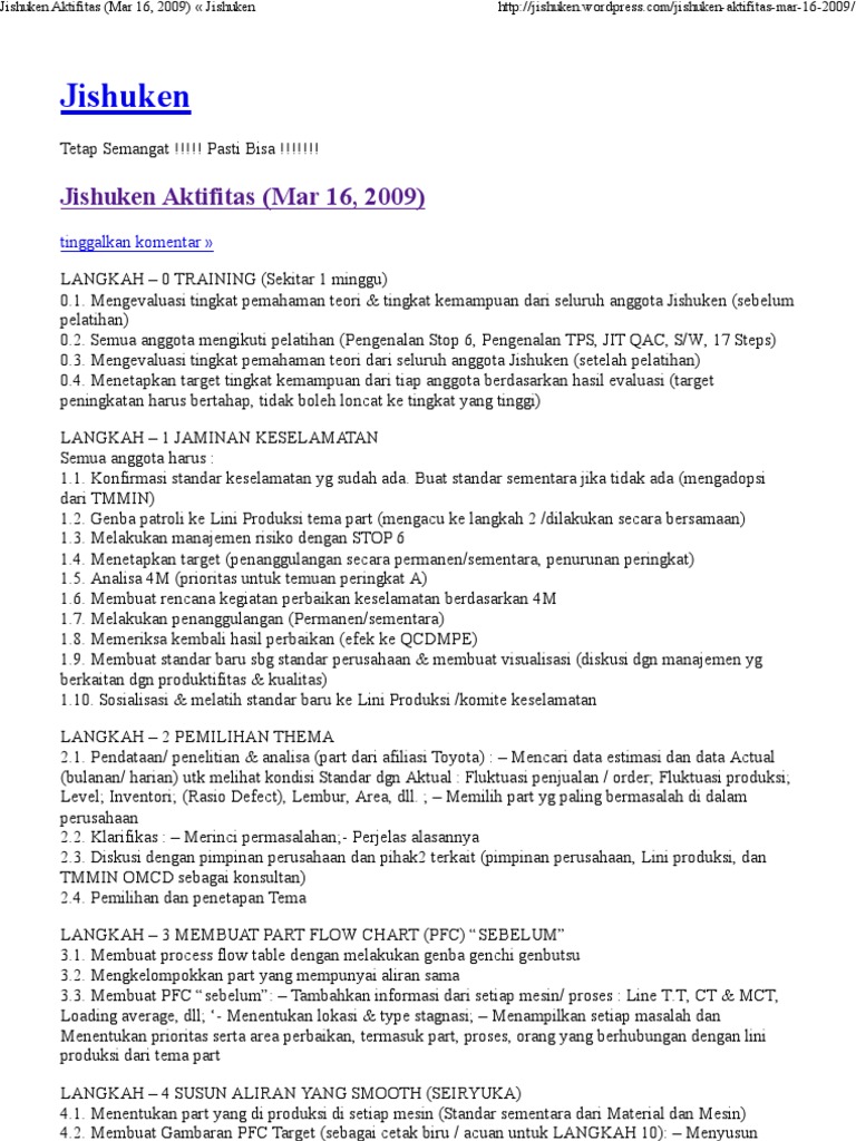 Jishuken Aktifitas | PDF | Bisnis | Komputer