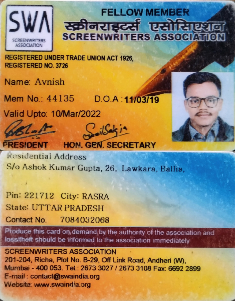 Writer Card | PDF