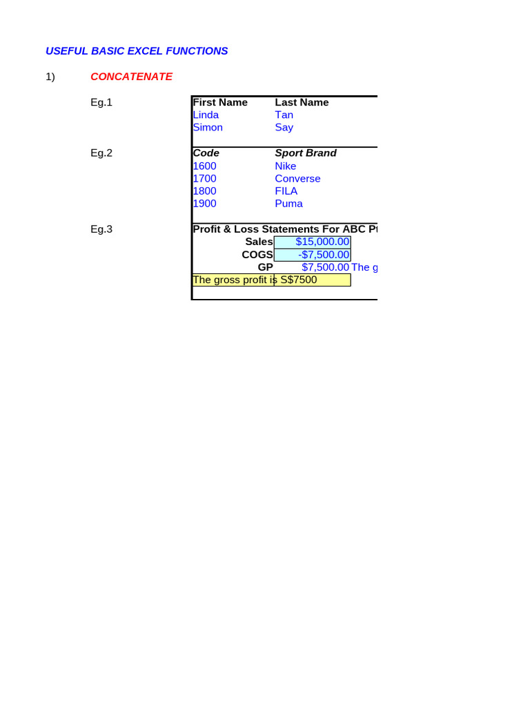 Microsoft Excel Exercises | PDF | Computer Science | Software Engineering